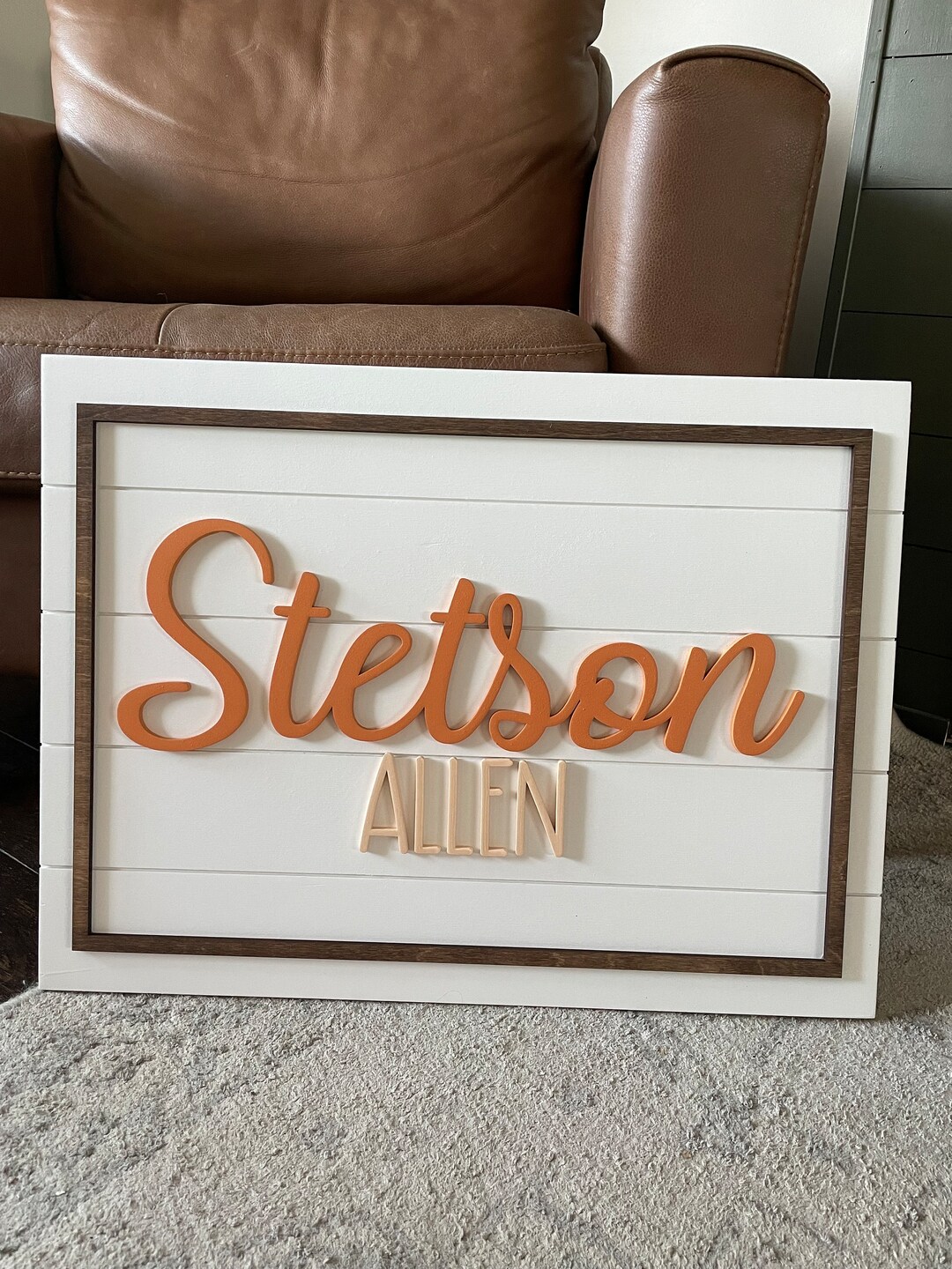 Shiplap Name Sign: 3D Wooden Letters, Nursery Decor - Etsy