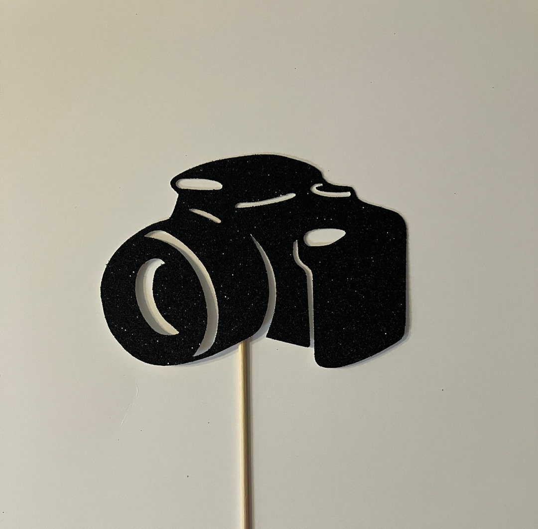 Camera Centerpiece, Photographer Centerpiece, Glitter, Double Sided ...