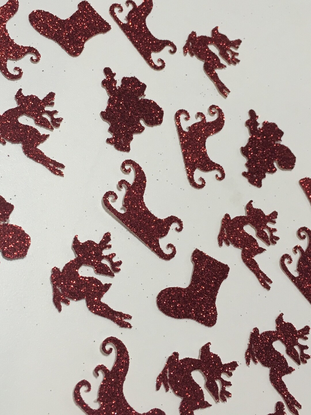 Santa Confetti - Christmas Confetti - Red and Gold - Glitter ...