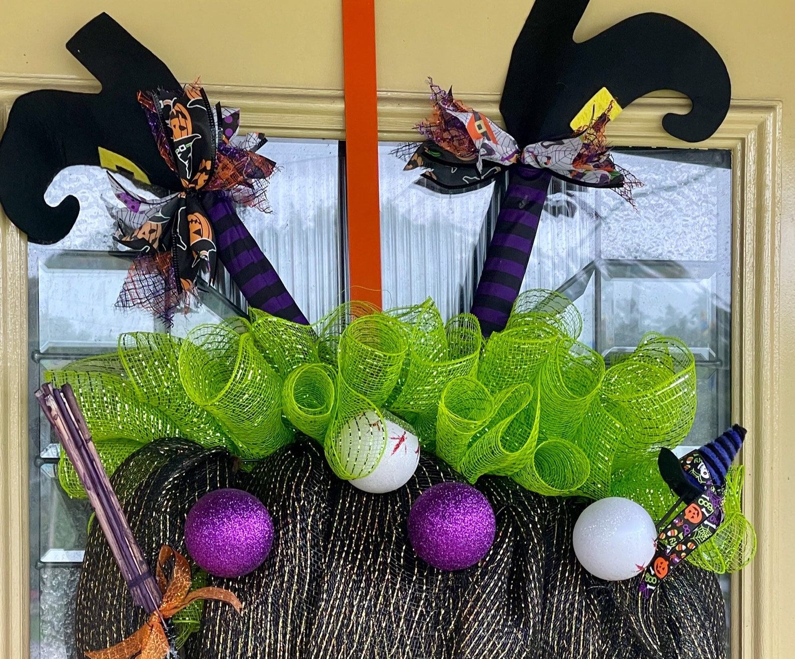 Witches Caldron, Halloween Wreath, Halloween Door Decor, Witch Wreath ...