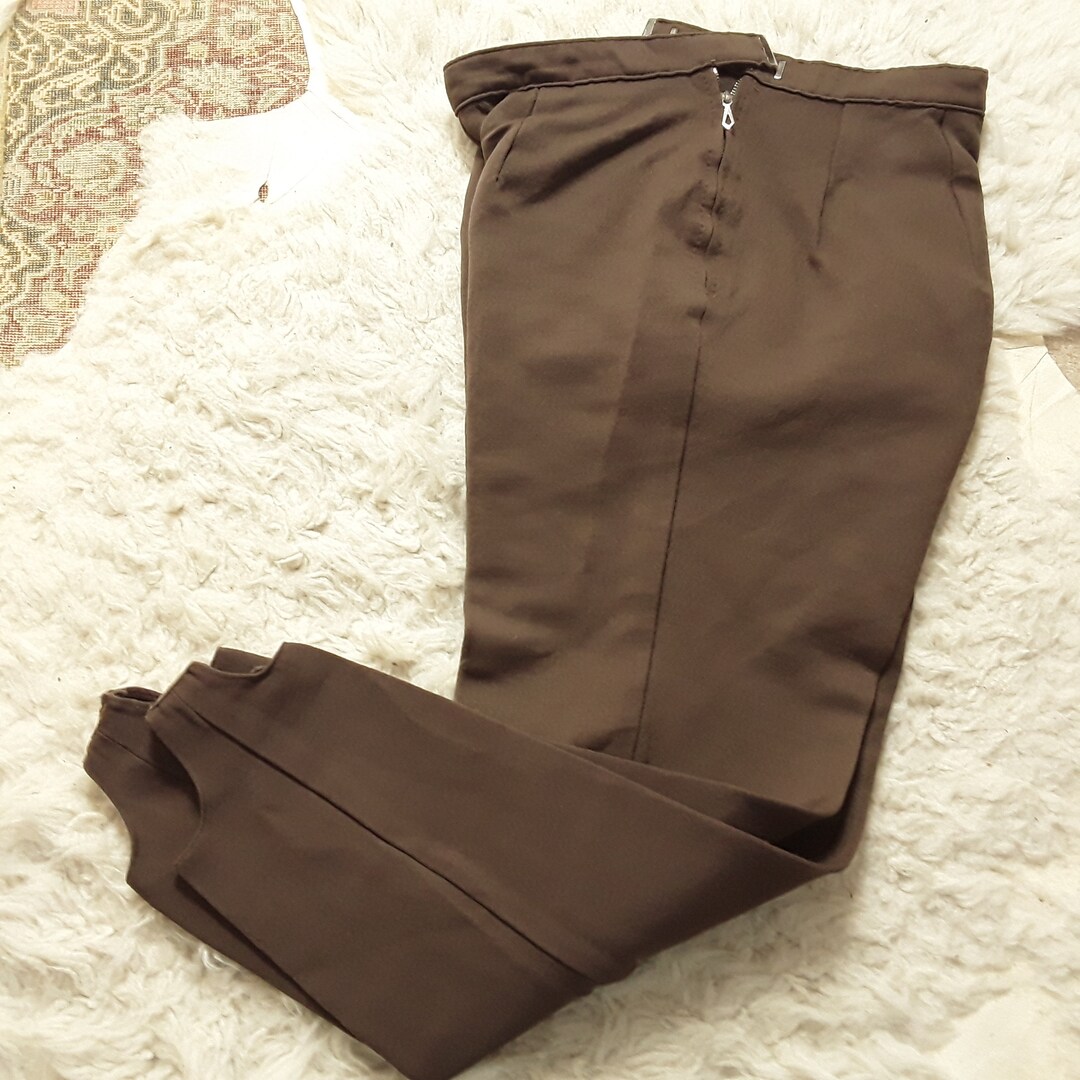 Original 1960s Brown Stirrup Leg Ski Pants/slacks. Synthetex. S/m - Etsy