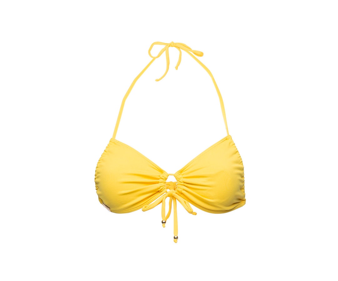 Açaí Triangle String Bikini Top With Adjustable Front String With Beads ...
