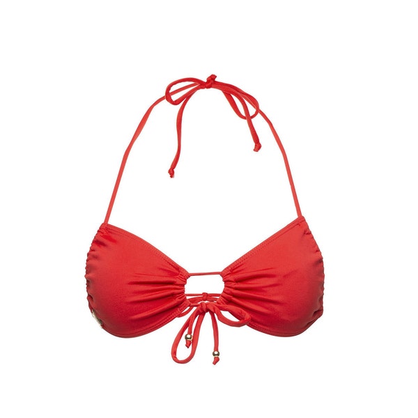 Red Triangle Bikini Top - Etsy