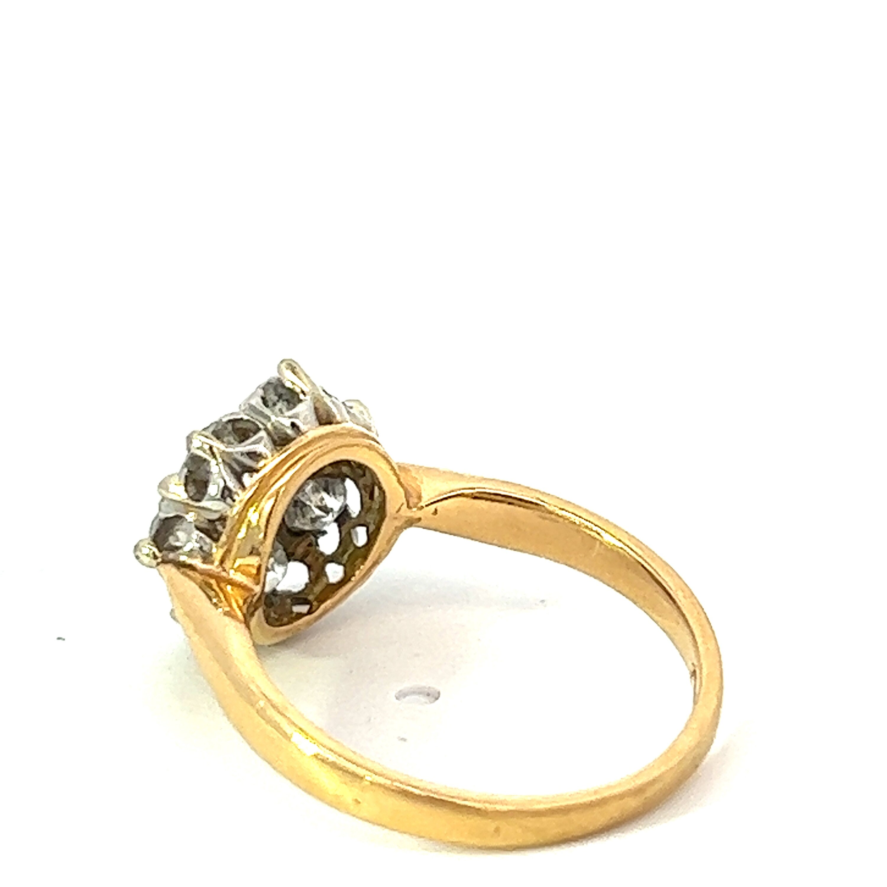 Floral Diamond and 14K Gold Womans Ring - Etsy