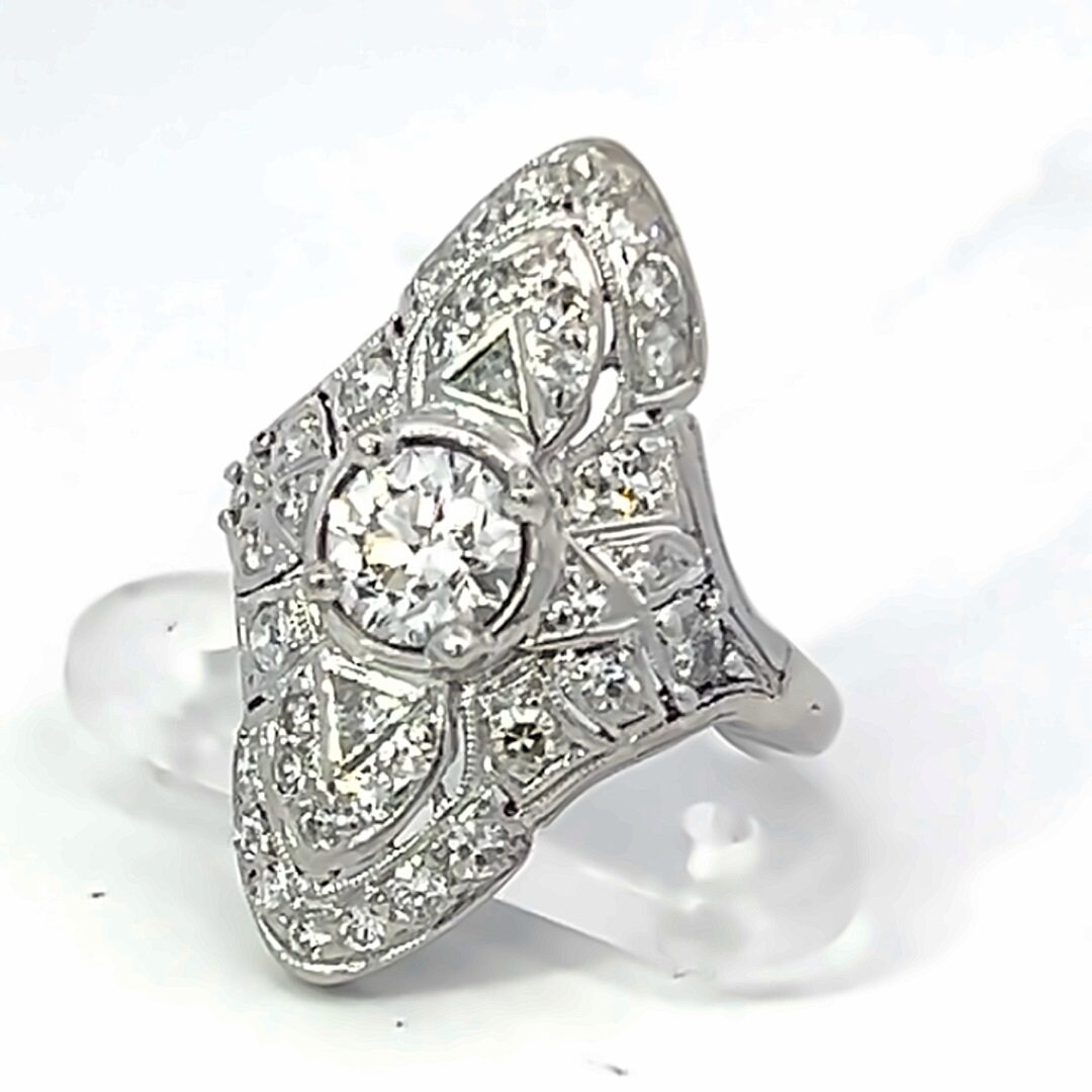 Vintage Navette Ring - Etsy