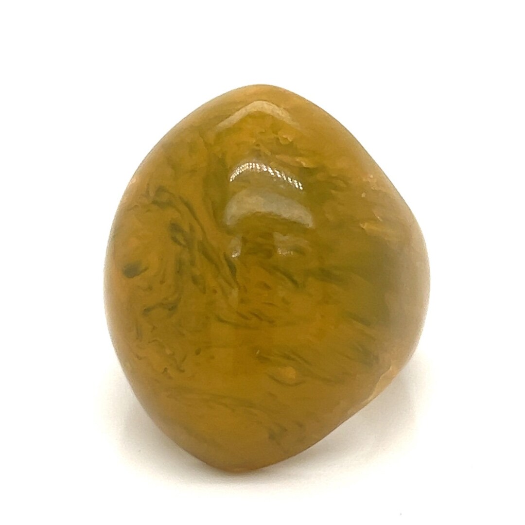 Vintage Spinach and Egg Yolk Dome Ring - Etsy