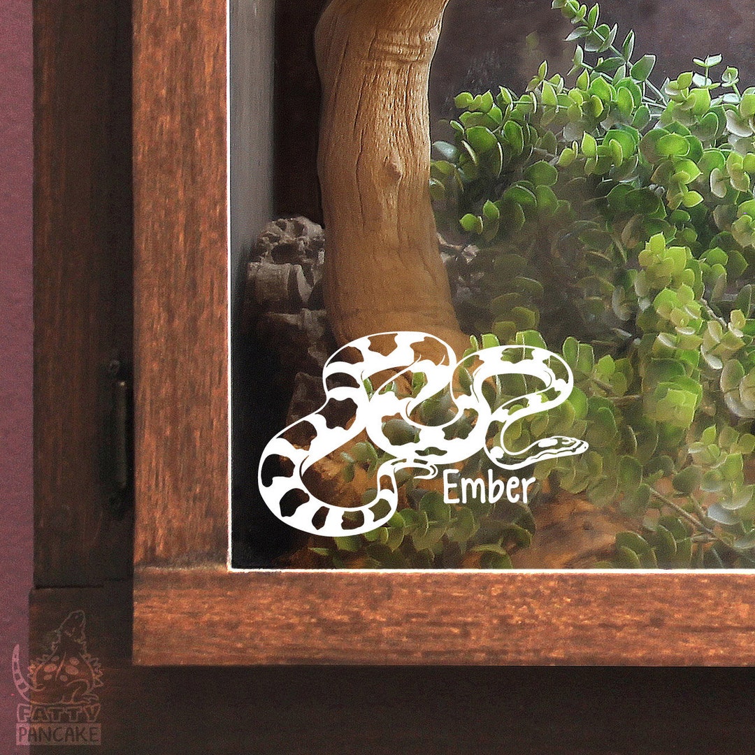 Corn Snake Vinyl Decal Customizable, Cute Reptile Gift for Snake Owners ...