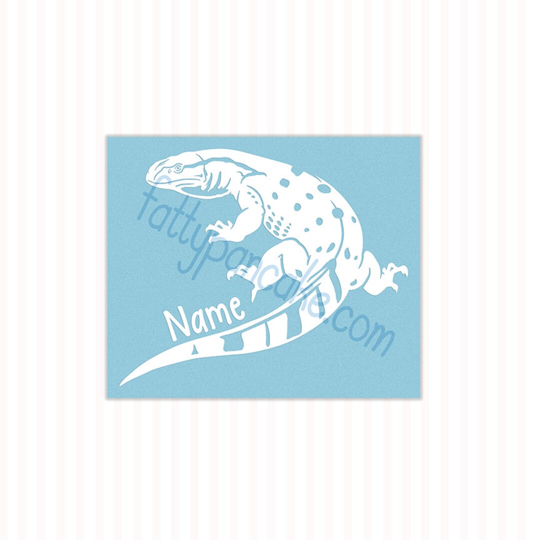 Black Throat Monitor Vinyl Car Decal, Cute Lizard Reptile Sticker - Etsy