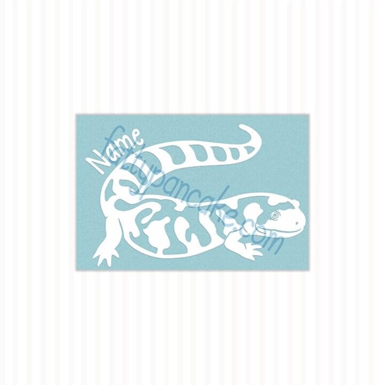 Tiger Salamander (barred) Car Decal Customizable, Cute Amphibian Laptop ...