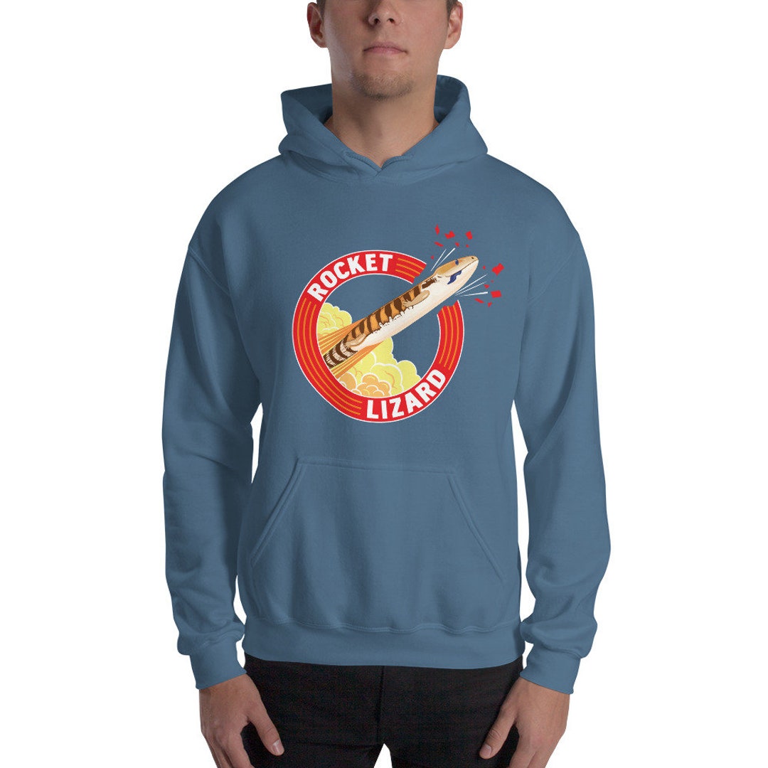 Blue Tongue Skink Hoodie, Rocket Lizard, Cute Reptile Pullover, Lizard ...