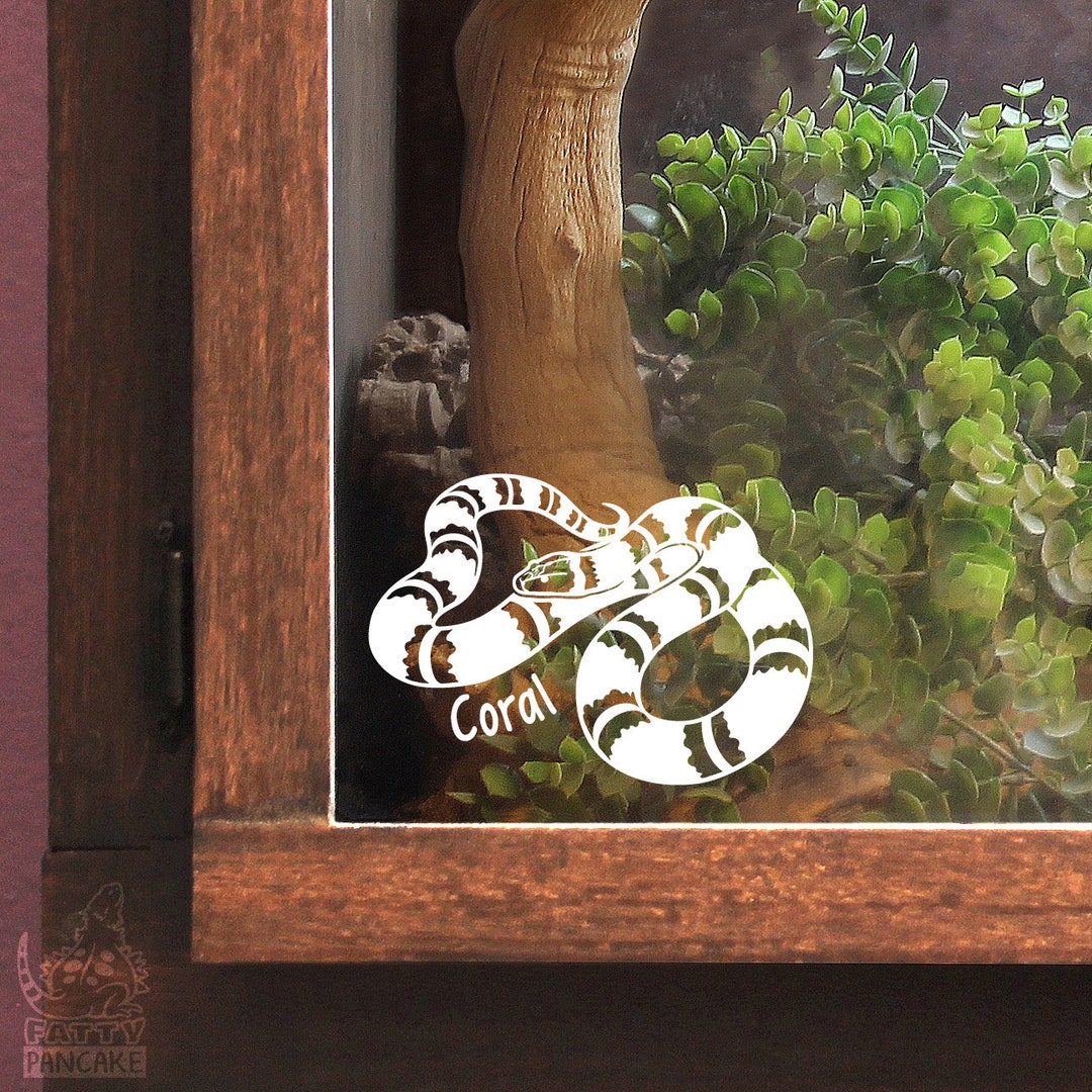 Scarlet King Snake Customizable Decal, Gift for Reptile Milk Snake ...