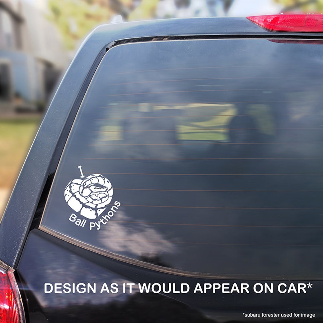 I Love Ball Pythons Vinyl Decal, Snake Sticker, Vinyl Sticker, Snake ...