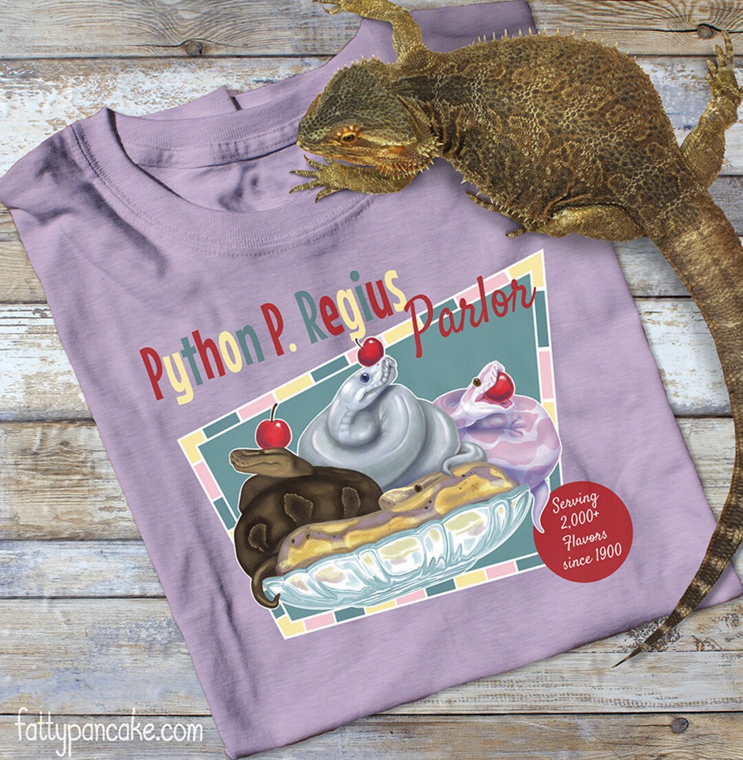 Ball Python Sundae Tshirt, Cute Retro Snake Apparel, Reptile Gift ...