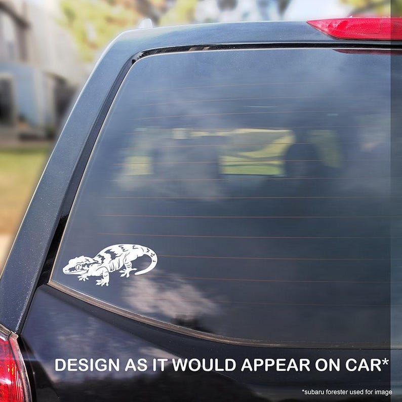 Reticulated Gargoyle Gecko Customizable Vinyl Decal, Cute Lizard ...