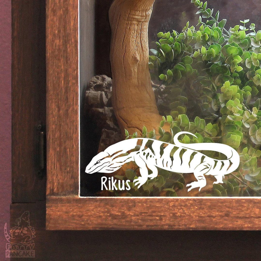 Desert Monitor Customizable Decal, Gift for Reptile Monitor Lizard ...