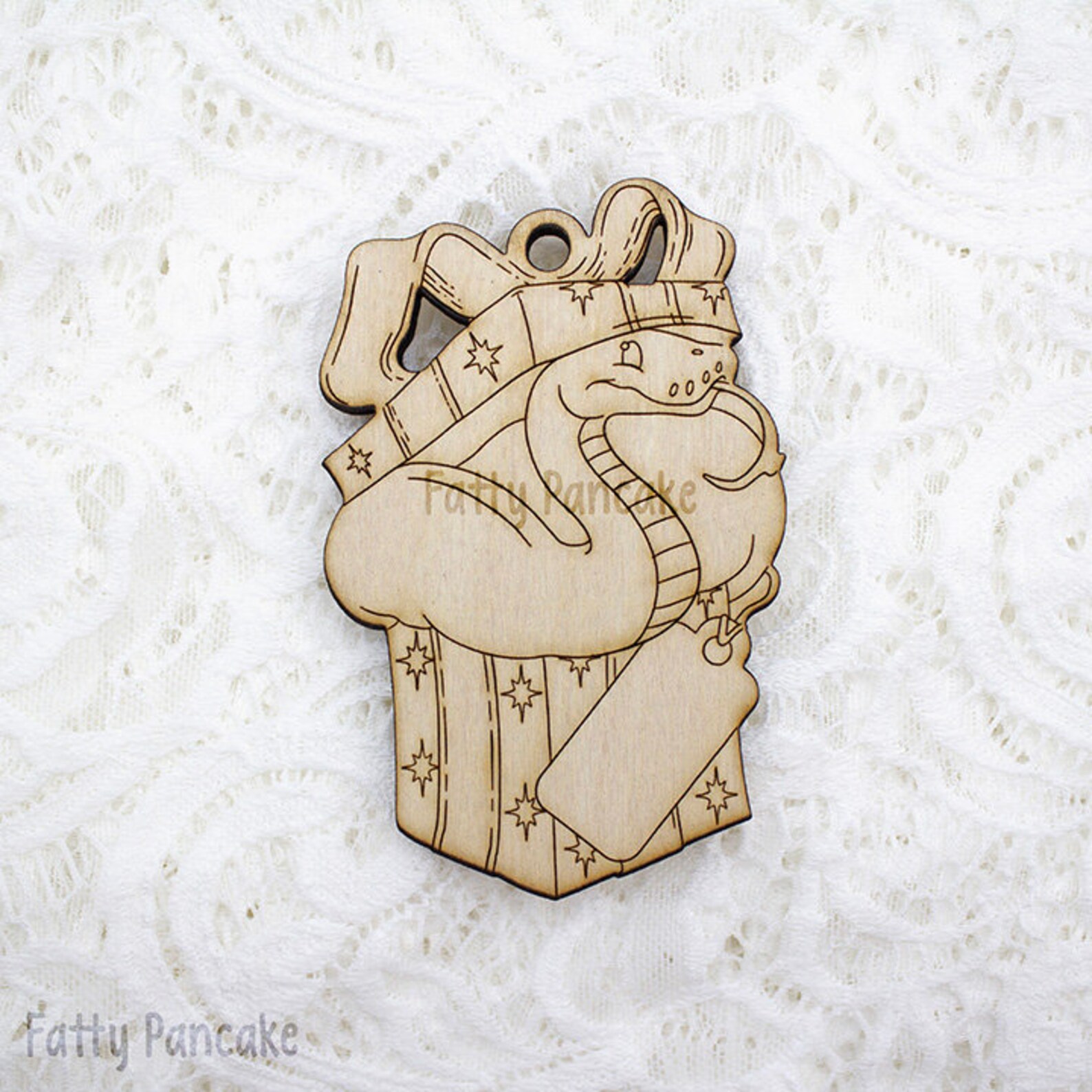 Wood Blank Reptile Christmas Ornaments, Adorable Ball Python, Bearded ...
