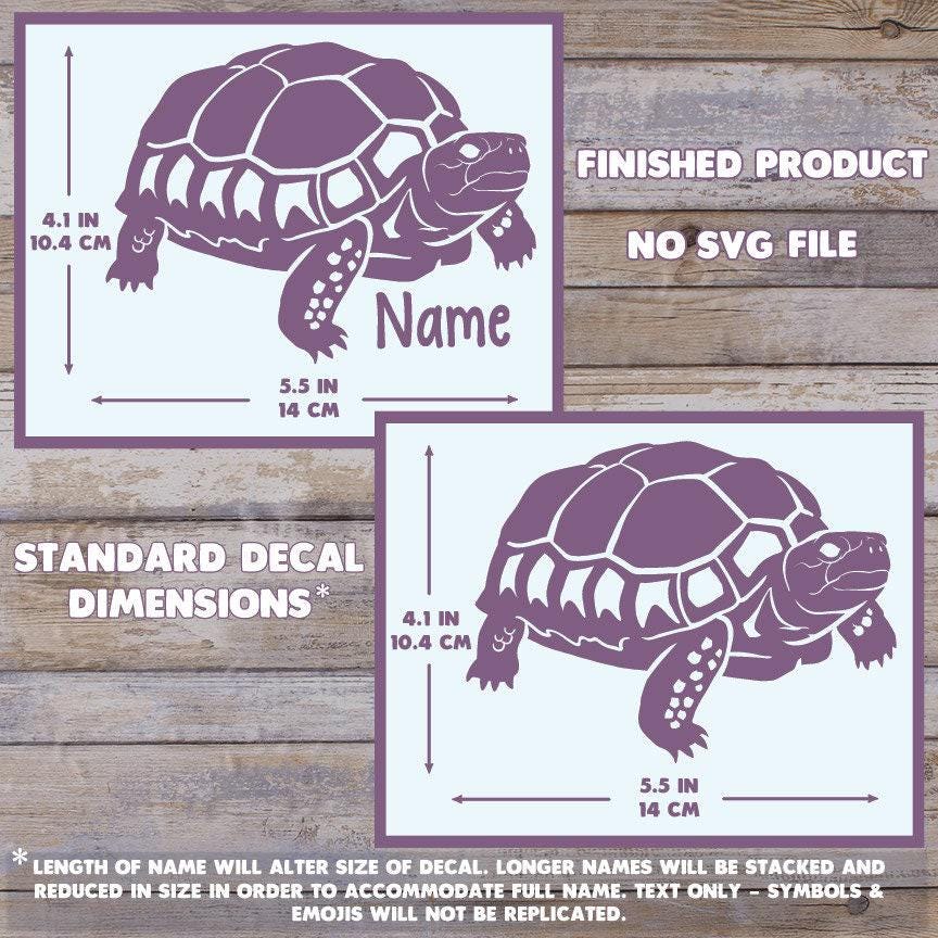 Red Footed Tortoise Customizable Decal, Gift for Reptile Turtle Owners ...