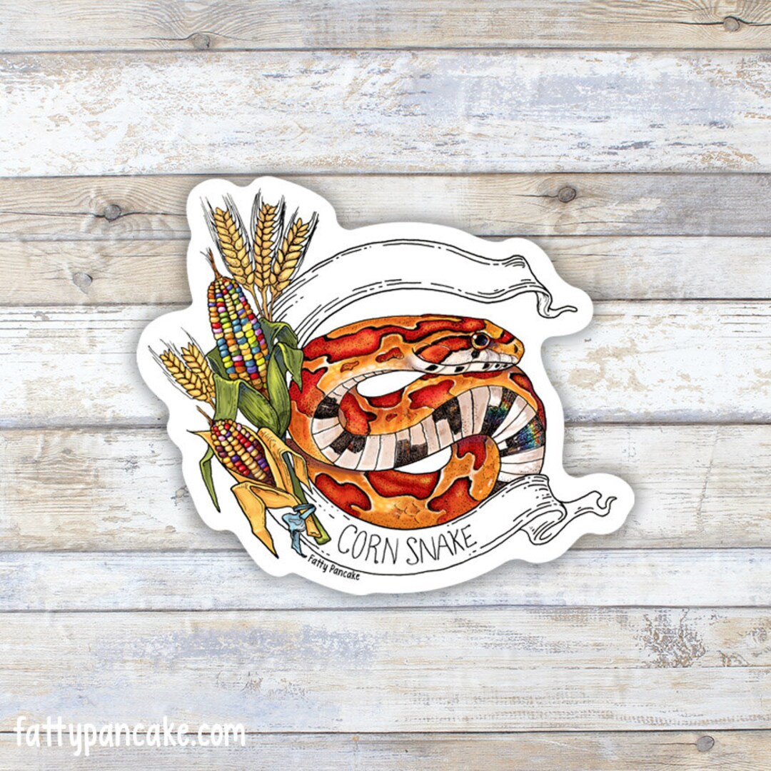 Corn Snake Banner Vinyl Sticker, Cute Reptile Gift for Snake Lovers and ...