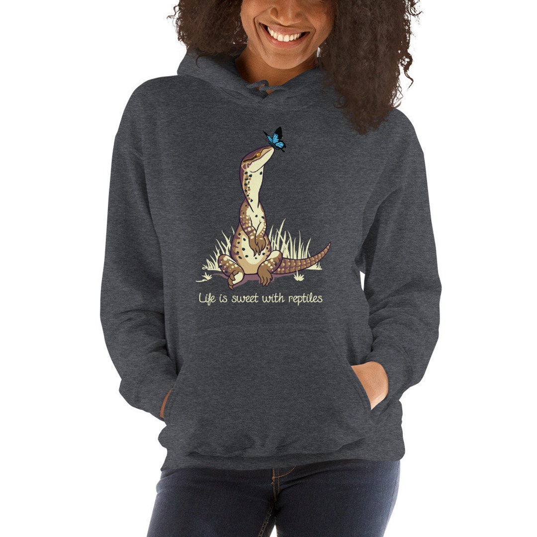 Argus Monitor Hoodie, Reptile Cute Lizard Apparel Gift, Life is Sweet ...
