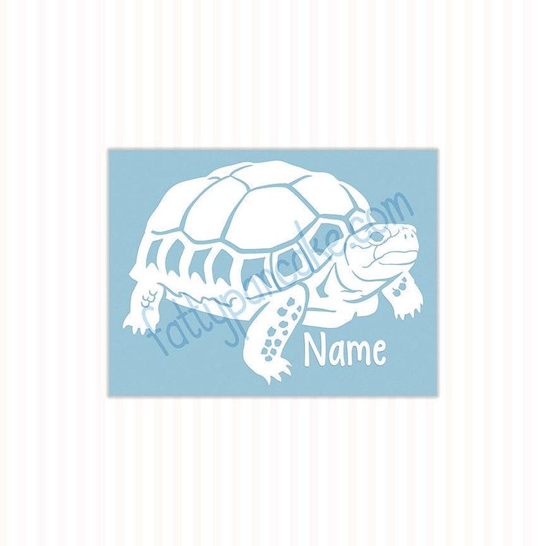 Red Footed Tortoise Customizable Decal, Gift for Reptile Turtle Owners ...