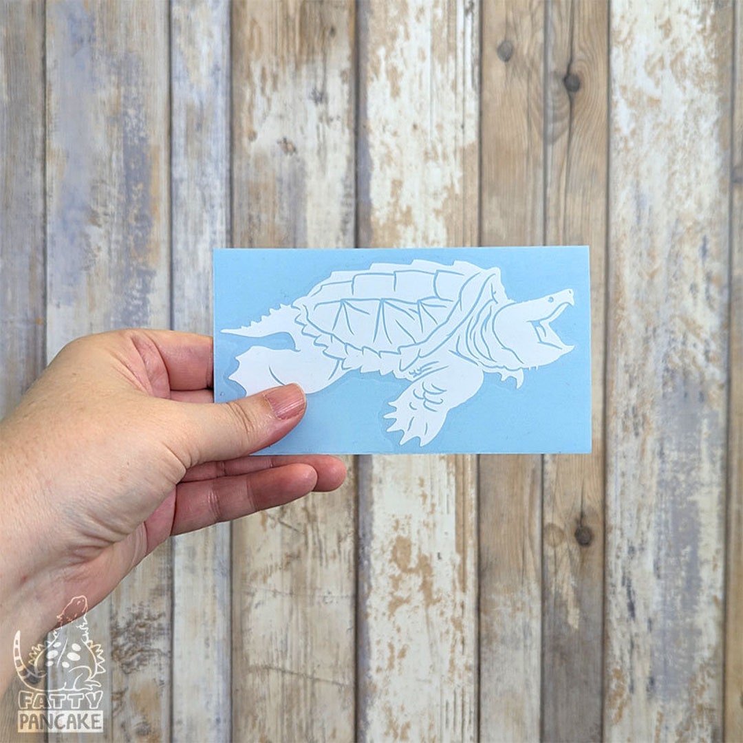 Common Snapping Turtle Vinyl Decal Customizable, Reptile Gift Tank ...