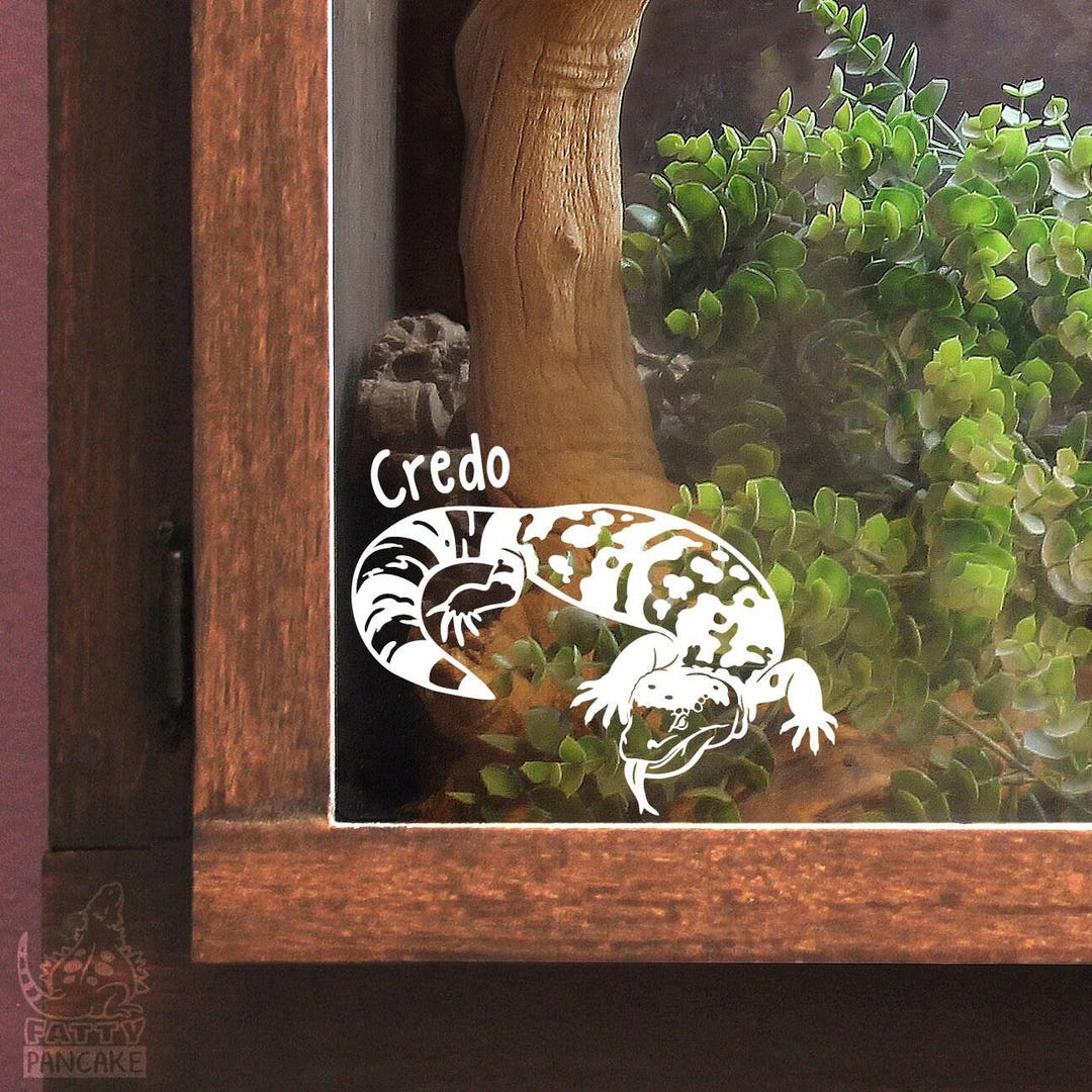 Gila Monster Personalizable Decal, Waterproof Vinyl Decal, Cute Reptile ...