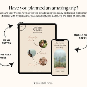 Girls Trip Editable Travel Itinerary Template, 3 Day Weekend Planner ...