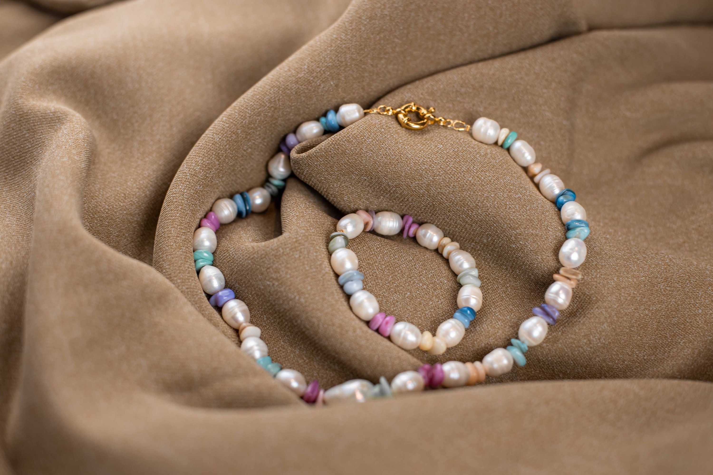 Ocean Inspired Fishbone Chain Baroque Pearl Necklace Grey - Etsy