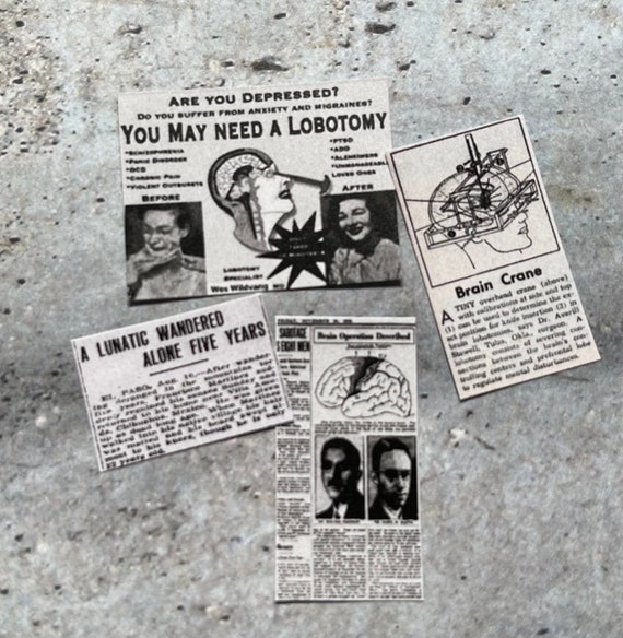 4 Pc Lobotomy Asylum Desk / Wall Clutter This is Not Life | Etsy