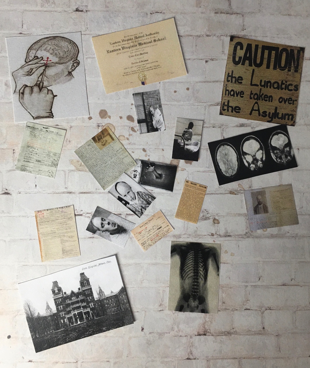 1 Set Retiring - 17 Pc Asylum Desk & Wall Clutter - This is Not Life ...