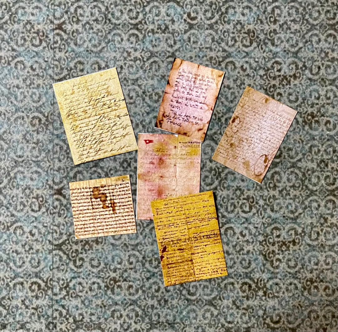 6 Pc Ratty Stained Letters /documents This is Not Life Size. - Etsy