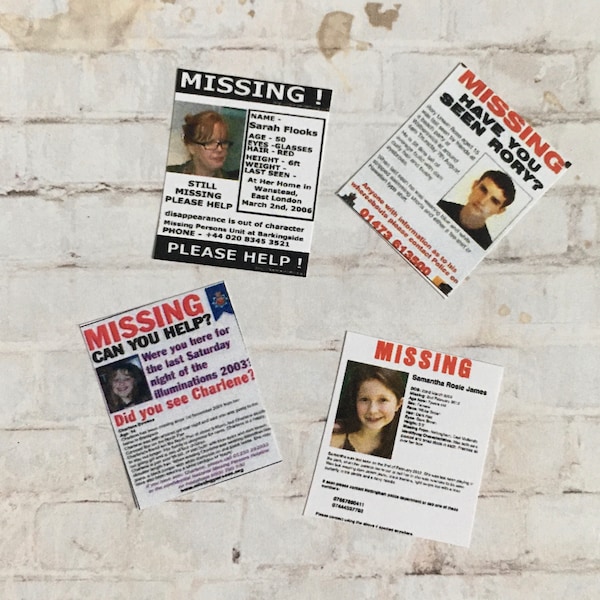 Halloween Missing Person Flyer - Etsy