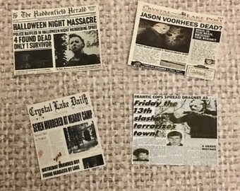 Jason Voorhees Newspaper - Etsy