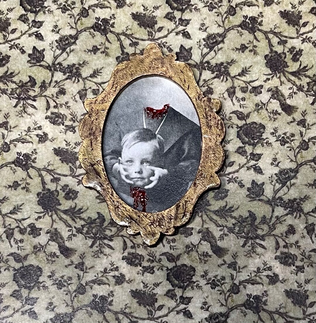 Aged Wood Framed Bloody Headless Boy - This is Not Life Size. - Etsy