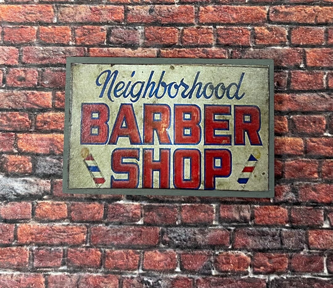 Vintage Wood Barber Shop Sign - This is Not Life Size. - Etsy