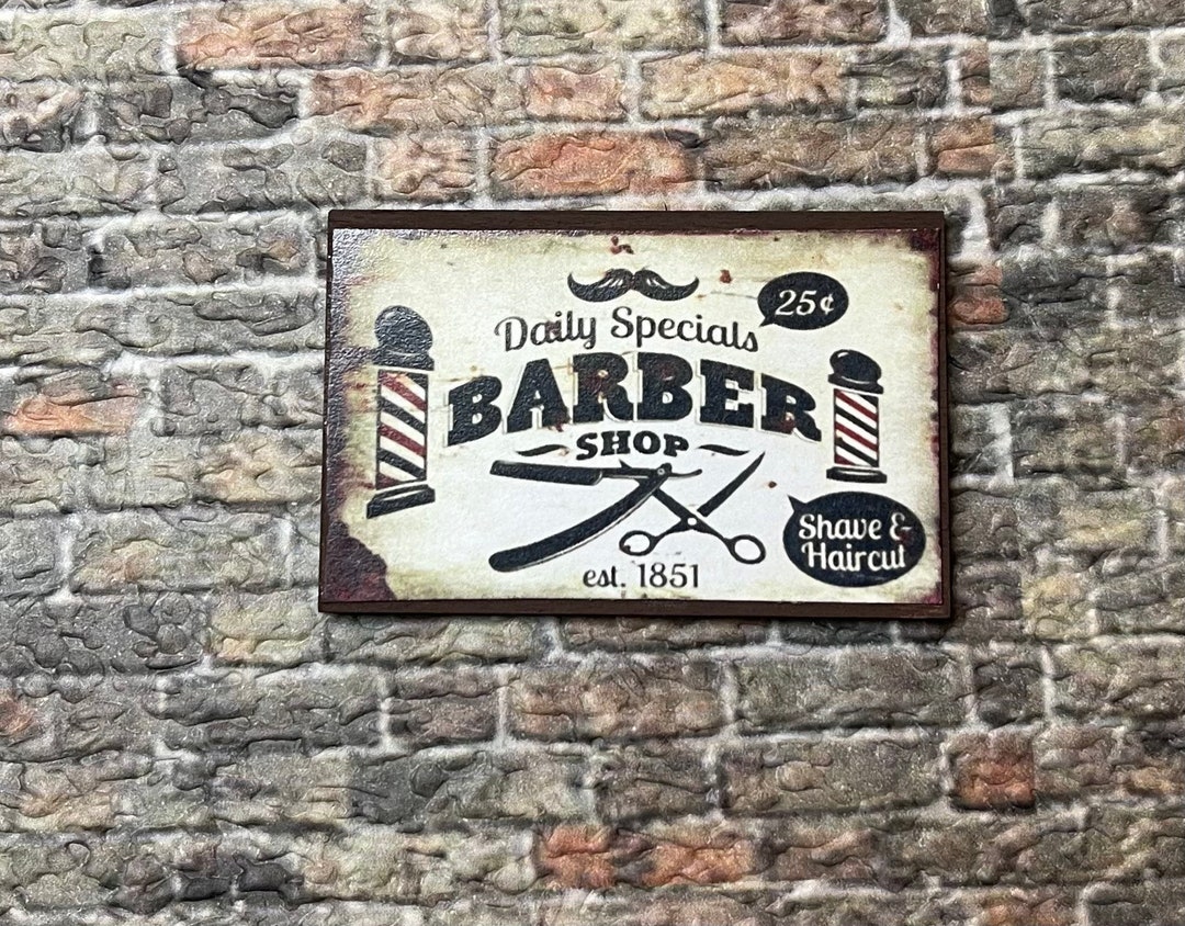 Wood Barber Sign - This is Not Life Size. - Etsy