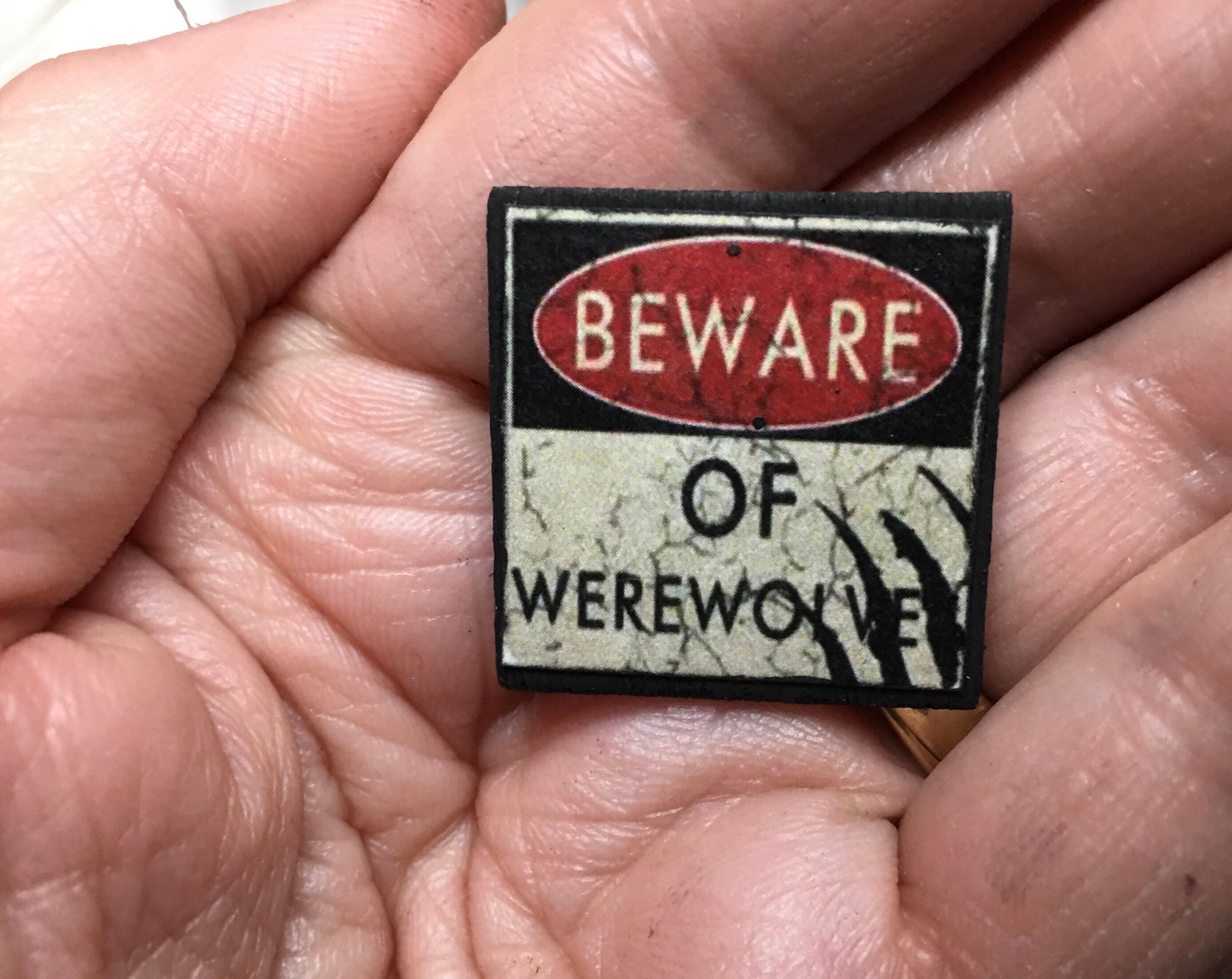 Best Seller Wood Beware of Werewolf Sign This is Not Life - Etsy