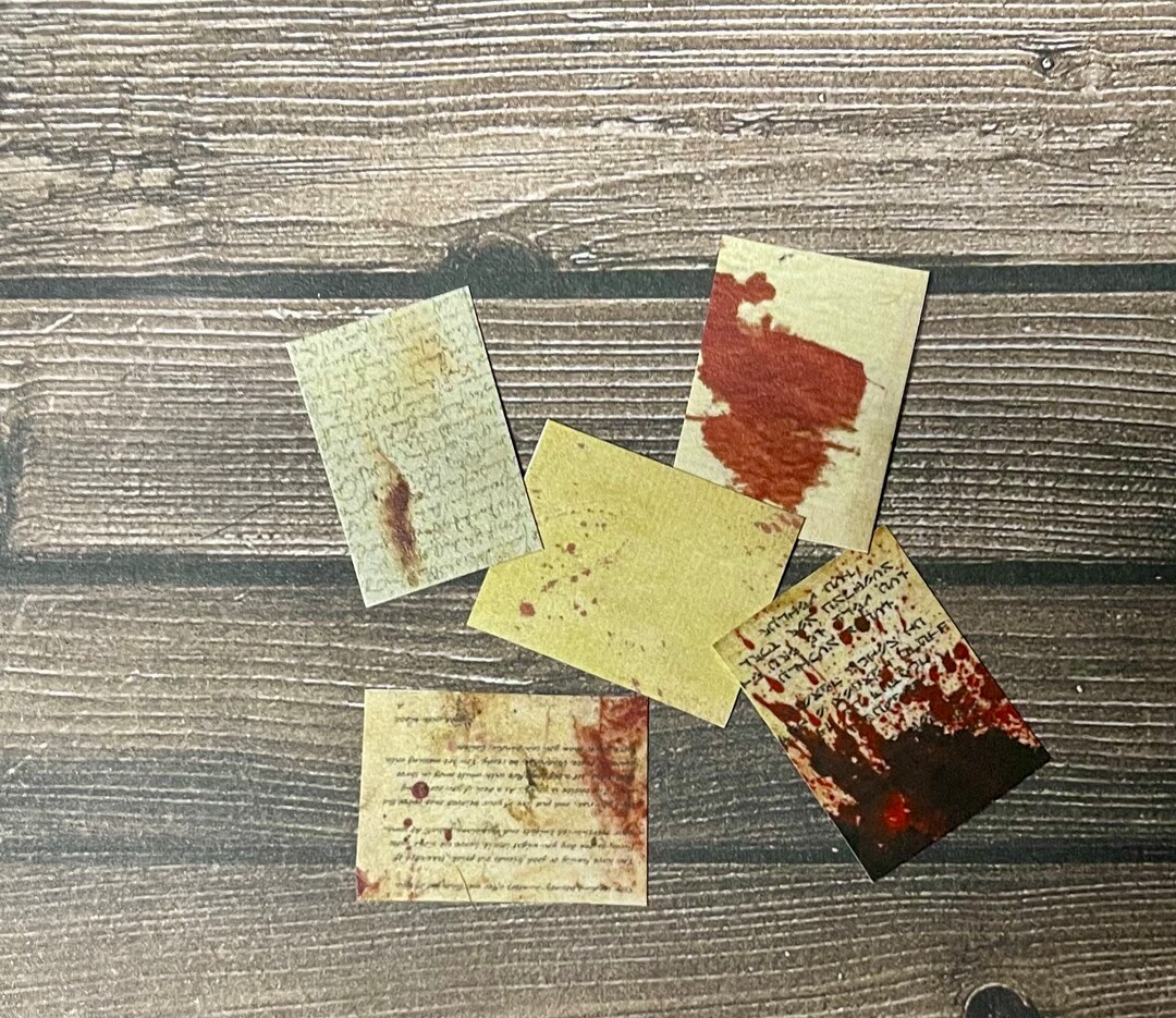 5 Pc Bloody Letters /documents - This is Not Life Soze - Etsy