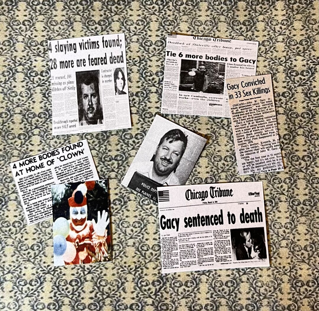 7 Pcs John Gacy Newspaper Clippings - This is Not Life Size. - Etsy