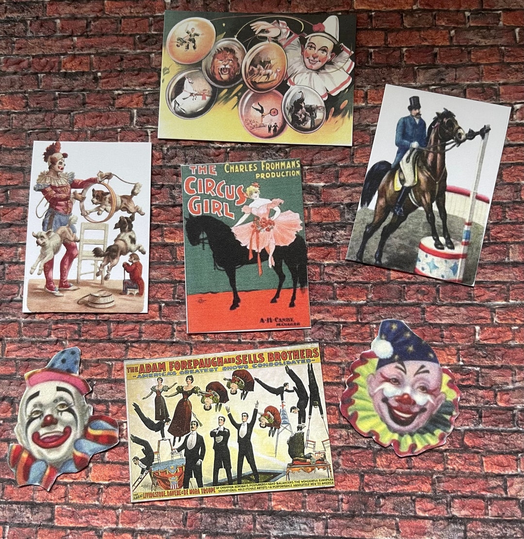 7 Pcs Vintage Circus Signs & Posters - This is Not Life Size. - Etsy