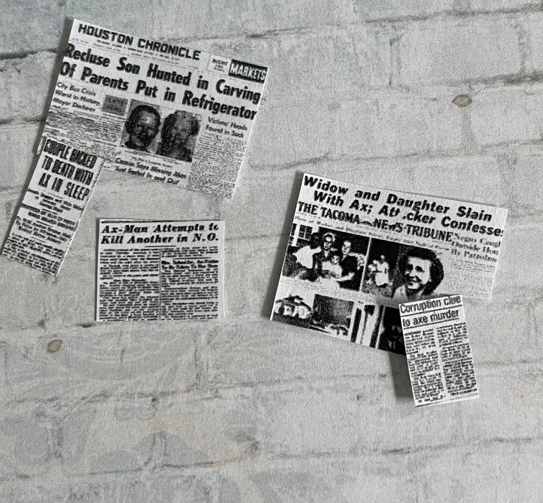5 Pc Ax Murders Newspaper Clippings - This Item is Not Life Size. - Etsy