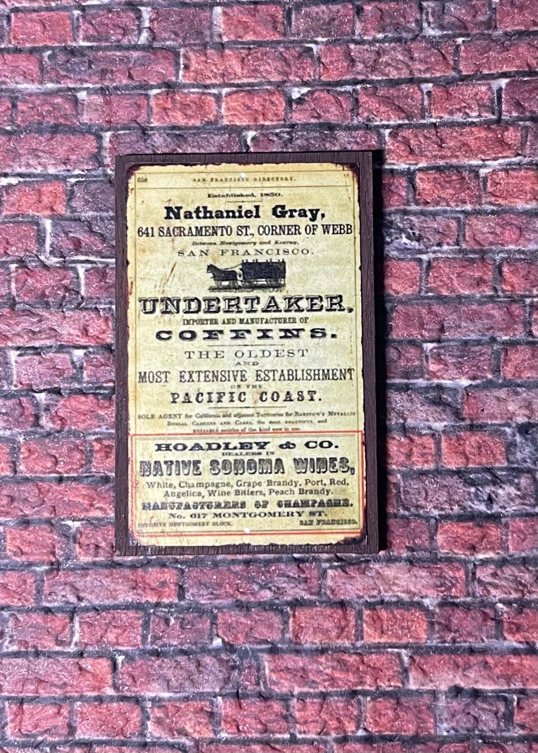 Wood Undertaker Sign This is Not Life Size. - Etsy