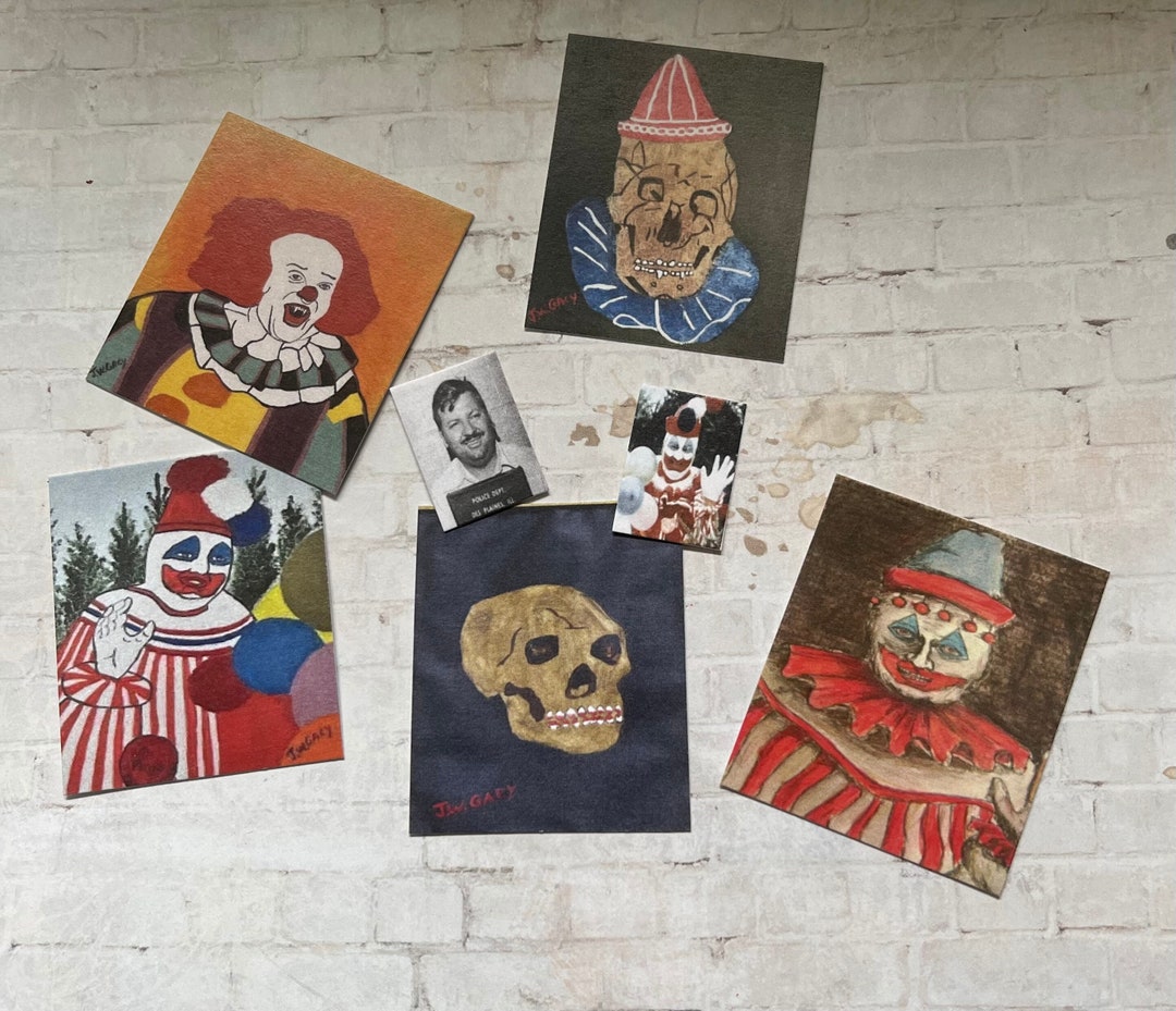 7 Pc Serial Killer John Wayne Gacy the Clown Art Plus Photos - This is ...