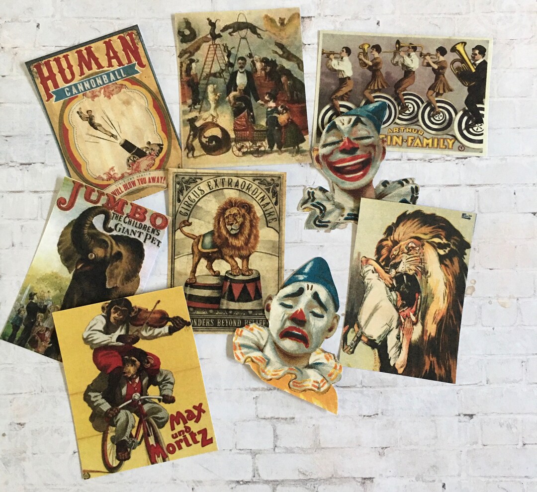 Best Seller - 9 Pcs Vintage Circus Posters & Clowns - These Are Not ...