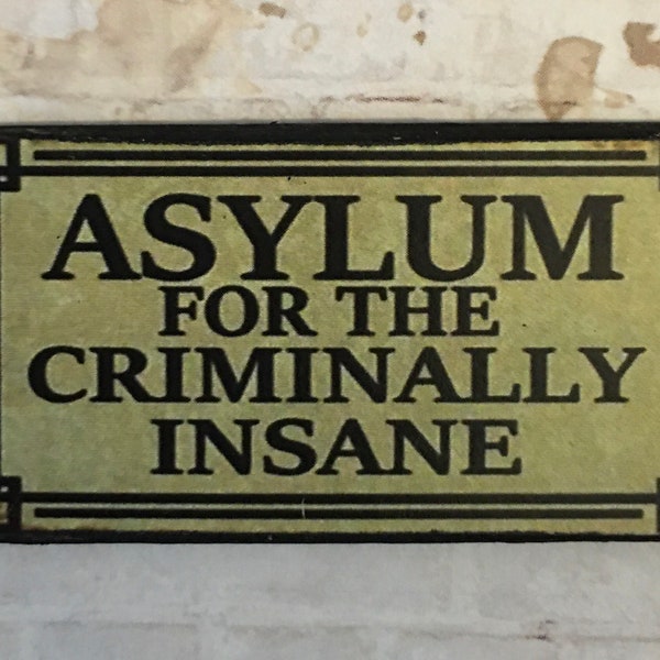 Insane Asylum Sign - Etsy