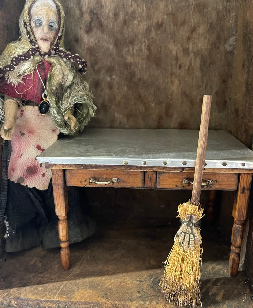 Witchy Broom With Skeleton Hand This is Not Life Size. - Etsy