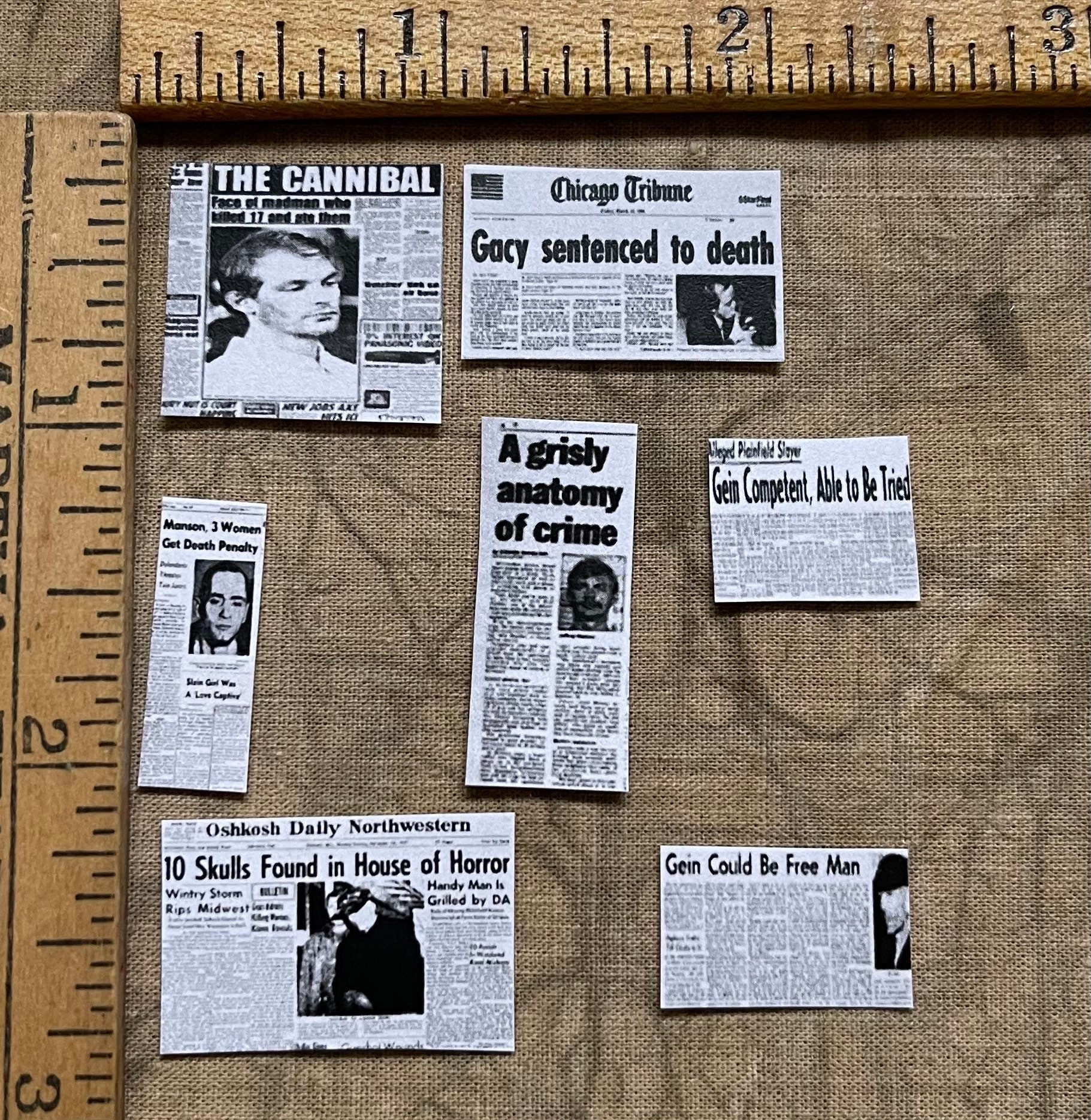 7 Pc Serial Killer Newspaper Clippings These Are NOT Life | Etsy