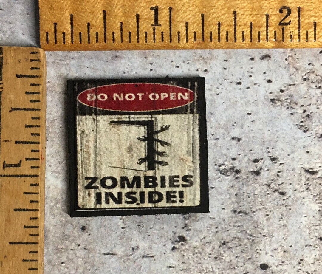 Do Not Enter Zombies Inside Sign - This is Not Life Size. - Etsy