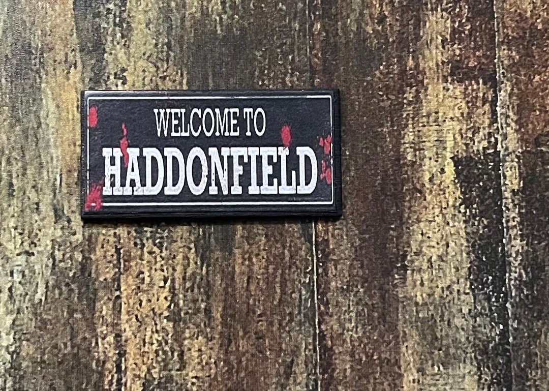 Wood Haddonfield Sign This is Not Life Size - Etsy