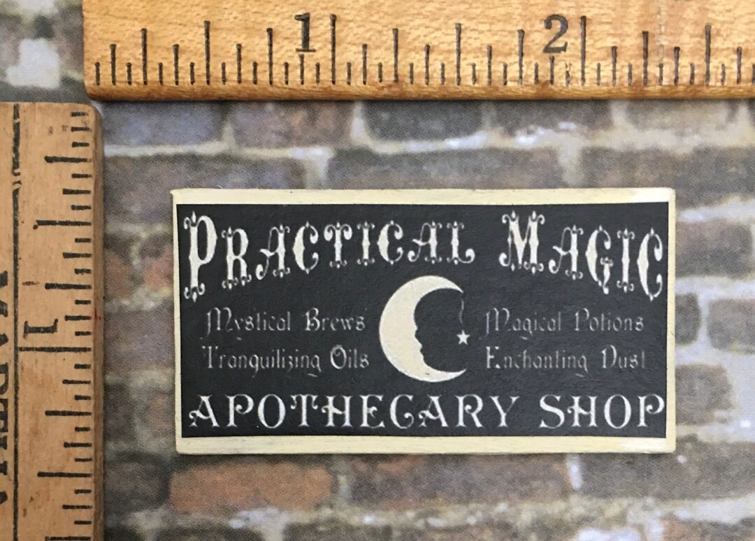 Wood Practical Magic Apothecary Shop This is Not Life Size. - Etsy